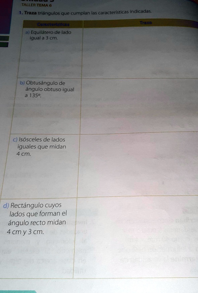 SOLVED: traza triángulos que cumplen las características indicadas ...