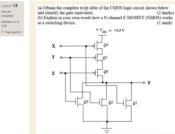 Question 13 Not yet answered Marked out of 3.00 Flag question (a ...