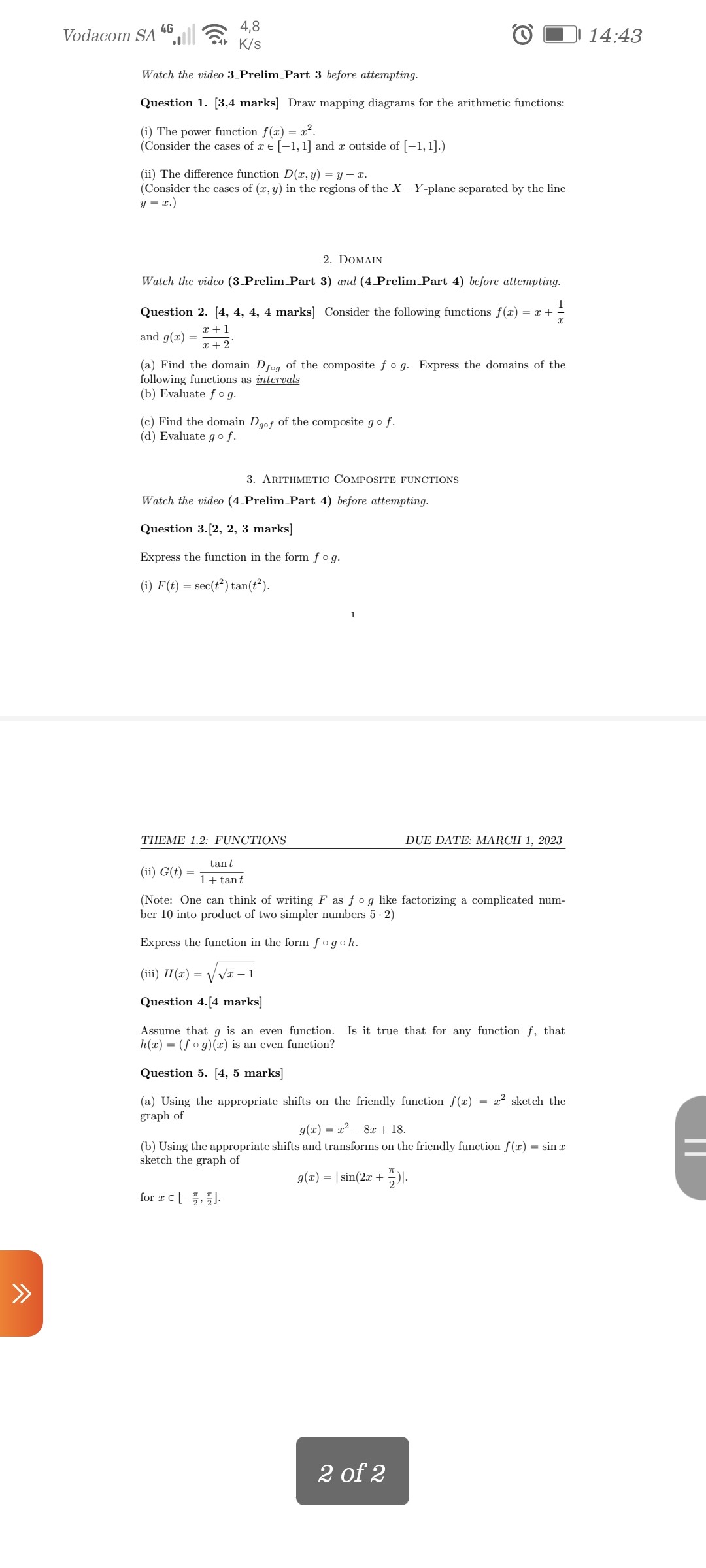 '(1) 14: 43 Watch the video 3PrelimPart 3 before attempting. Question 1. [3,4 marks] Draw ...