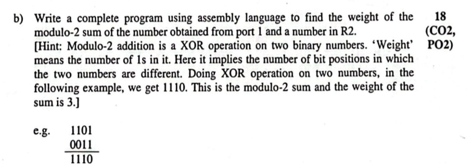 b write a complete program using assembly language to find the weight ... b write a complete program using assembly language to find the weight ...