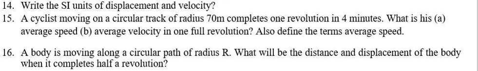 SOLVED: 'Please help me with these questions. 14 Write the SI units of ...