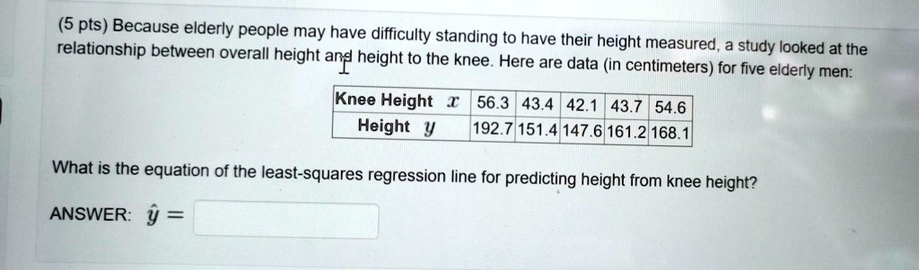 SOLVED: Because elderly people may have difficulty standing to have ...