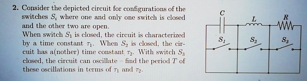2. Consider the depicted circuit for configurations of the switches Si ...