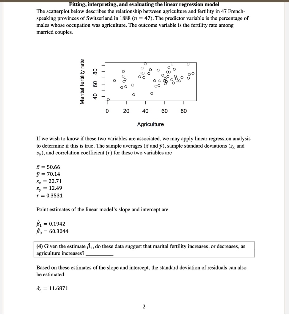fitting interpreting and eval luating the inear regression model the ...