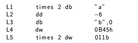 SOLVED: Consider the following .data segment in NASM assembly (recall that the ASCII code for 'a ...