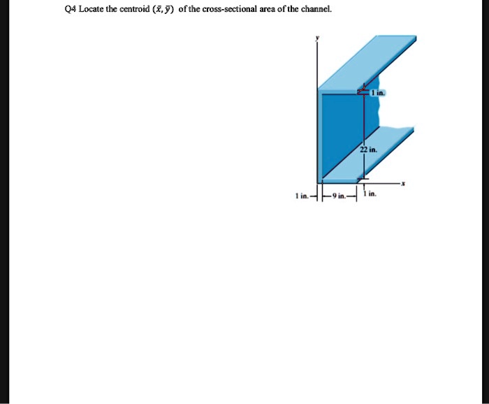 SOLVED: Q4: Locate the centroid (x, y) of the cross-sectional area of ...