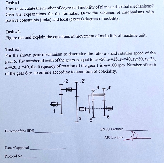 Task #1. How to calculate the number of degrees of mobility of plane ...