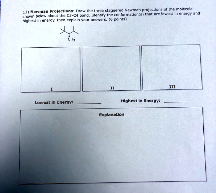 SOLVED: 11) Newman Projections: Draw the three staggered Newman ... SOLVED: 11) Newman Projections: Draw the three staggered Newman ...