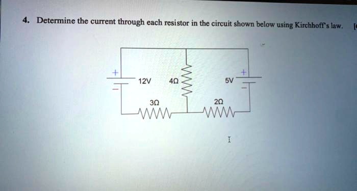 Determine The Current Through Each Resistor In The Ci… Solvedlib