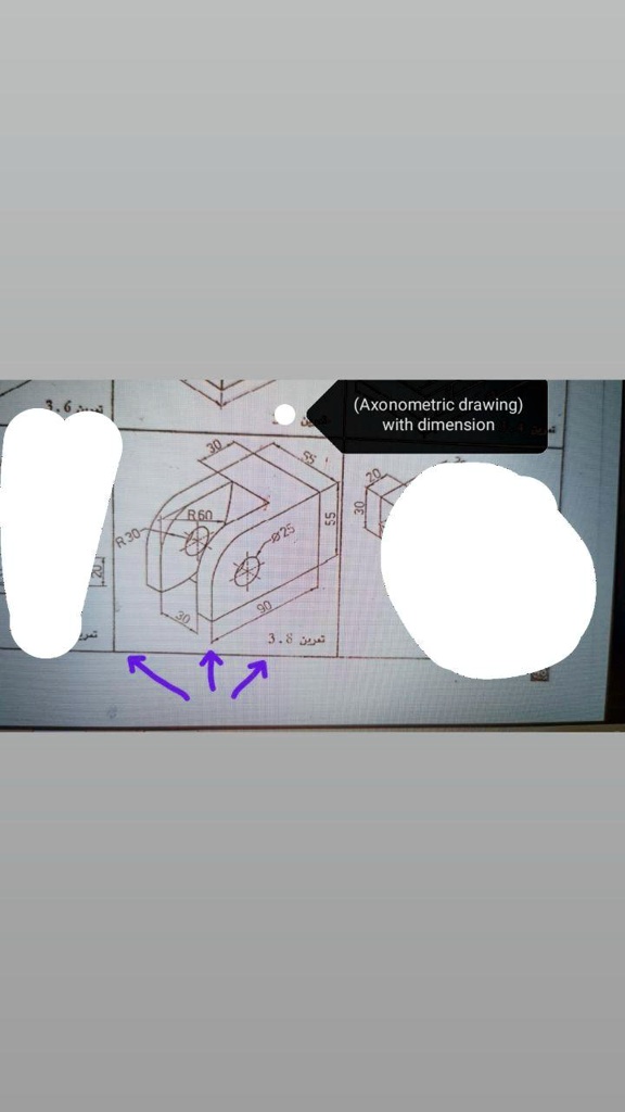 SOLVED: (Axonometric drawing) with dimensions 62 3.âˆšK 17