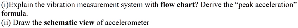 (i)Explain the vibration measurement system with flow chart? Derive the ...
