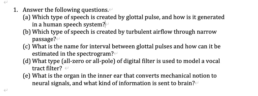 SOLVED:Answer the following questions: (a) Which type of speech is ...