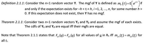 SOLVED: Please help me derive Theorem 2.1.1 mathematically. Definition 2.1.1: Consider the n1 ...