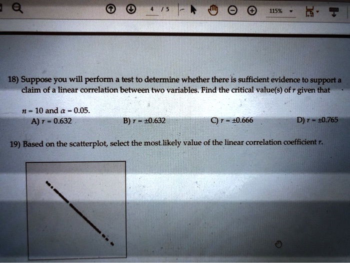 SOLVED: 0 6' 4 115% 18) Suppose you will perform test to determine ...