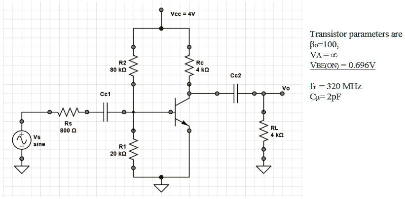 SOLVED: (a) Sketch the DC equivalent circuit and find IBQ, ICQ, and ...
