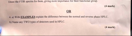 draw the ftir spectra for them giving more importance for their ...