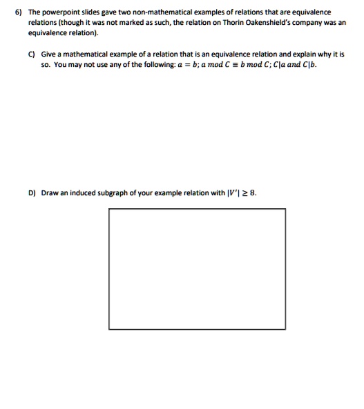 SOLVED: The powerpoint slides gave two non-mathematical examples of ...
