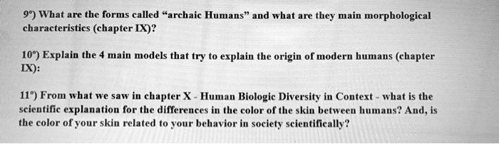 SOLVED: 92) What are the forms called archaic Humans" and what are they ...