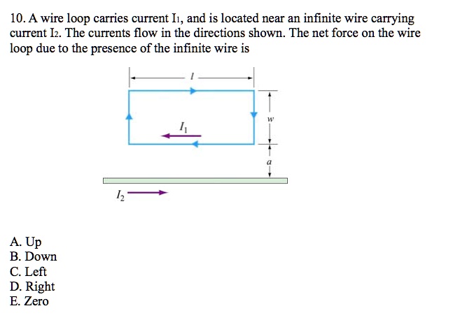10a wire loop carries current il and is located near an...