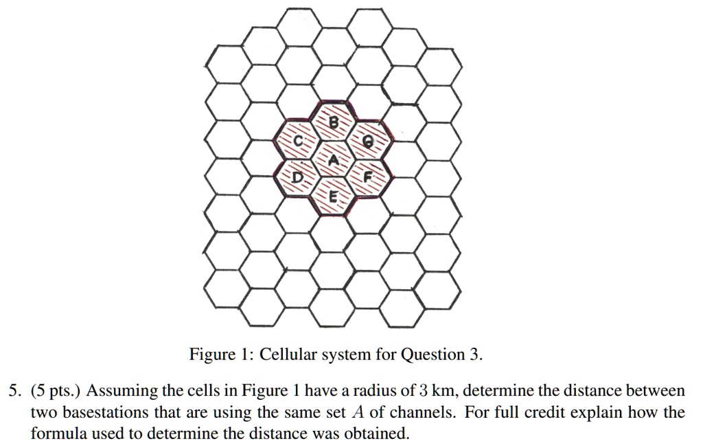 SOLVED: Figure I: Cellular system for Question 3 5. (5 pts ) Assuming ... SOLVED: Figure I: Cellular system for Question 3 5. (5 pts ) Assuming ...