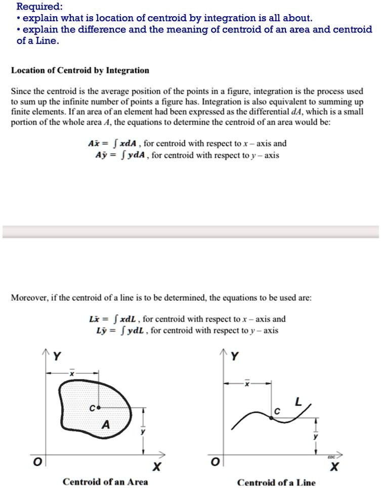 SOLVED: Location of Centroid by Integration The location of the ...
