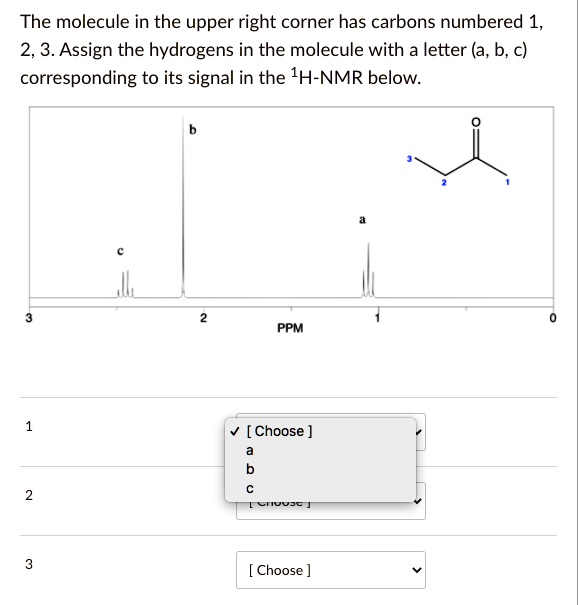 SOLVED:The molecule in the upper right corner has carbons numbered 1_ 2 ...