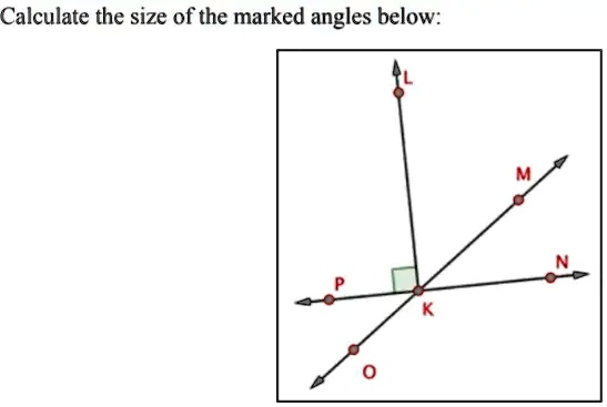 SOLVED: Calculate the size of the marked angles below: