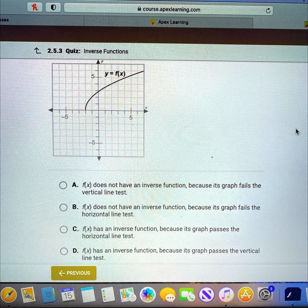 use the graph to determine which statement describes fx 5 yfx 5 5 5 o a ...