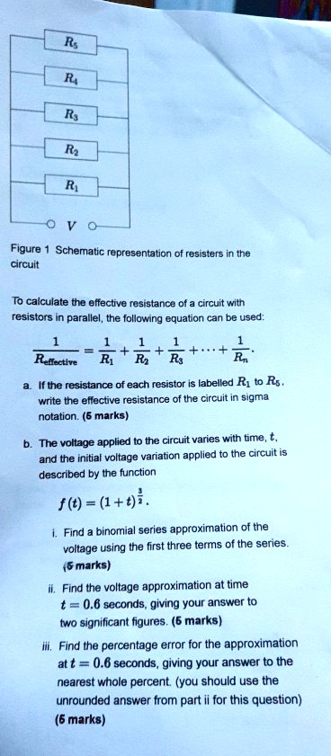 SOLVED: Rs RA Rs Ra R, OV Figure 1: Schematic representation of resistors in the circuit To ...
