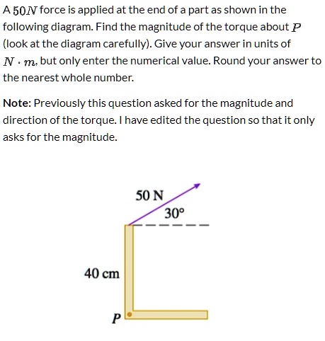 a 50n force is applied at the end of part as shown in the following ...