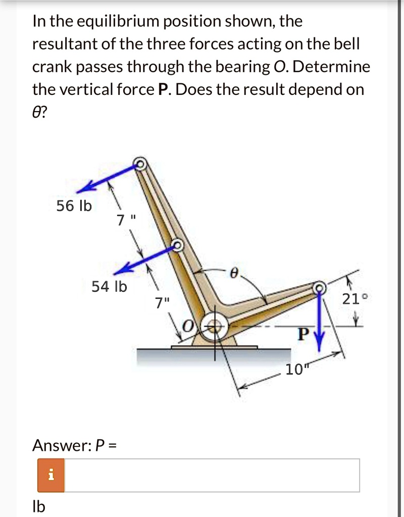 SOLVED: In the equilibrium position shown, the resultant of the three ...