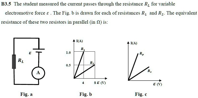 SOLVED: B3.5 The student measured the curent passes through the resistance Rz for variable ...