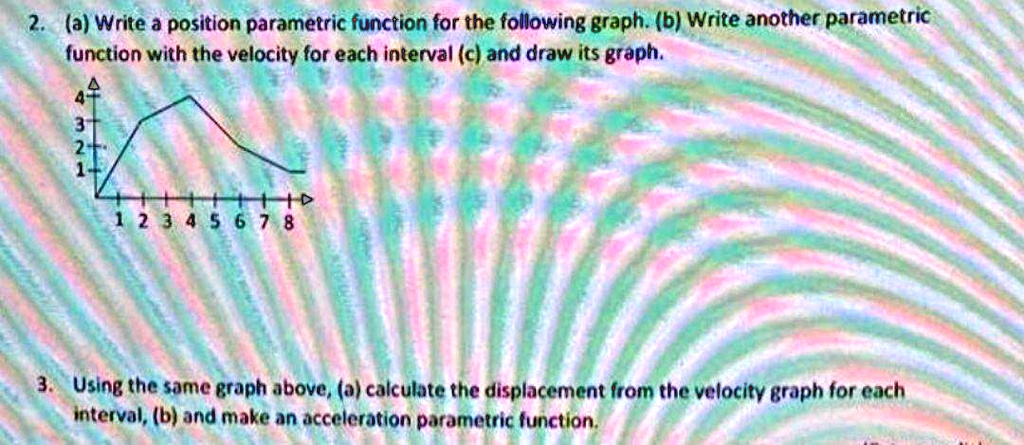 2 A Write A Position Parametric Function For The Following Graph B Write Another