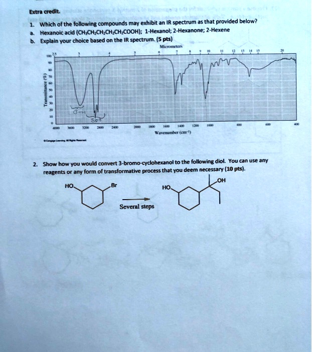 Extra credit: Which of the following compounds may exhibit an IR ...