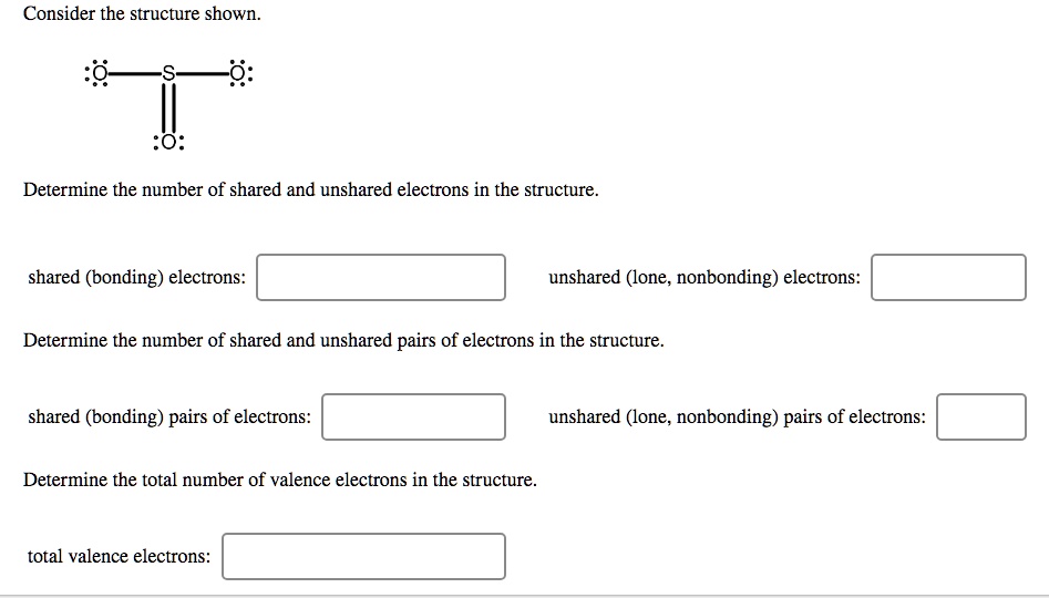 consider the structure shown determine the number of shared and ...