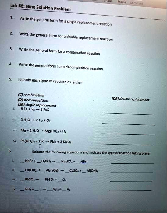 mcdi lab 8 nine solution problem write the general form for single ...