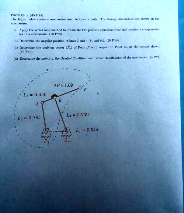 SOLVED: PROBLEM2(45 PTS) The figure below shows a mechanisn used to ... SOLVED: PROBLEM2(45 PTS) The figure below shows a mechanisn used to ...