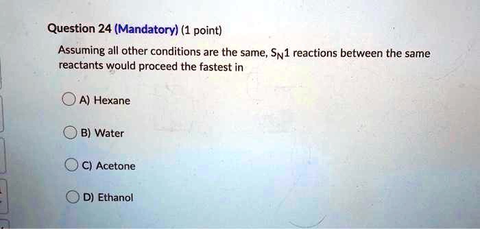 SOLVED: Question 24 (Mandatory) (1 point) Assuming all other conditions are the same, Sil ...