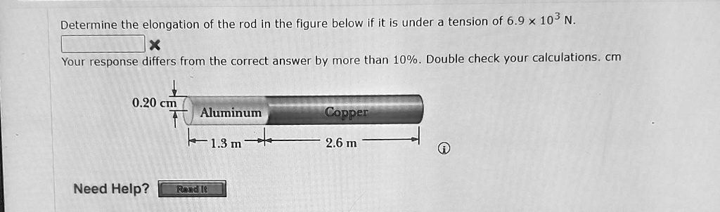 SOLVED: Texts: Determine the elongation of the rod in the figure below ...