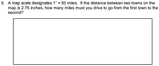 a map scale designates 1 50 miles if the distance between two towns on ...