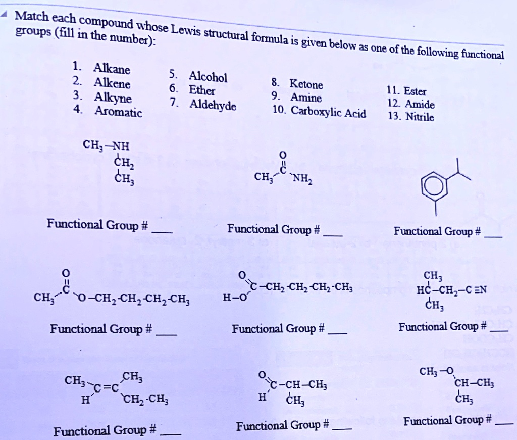 match each compound whose groups fill in the lewis number structural ...