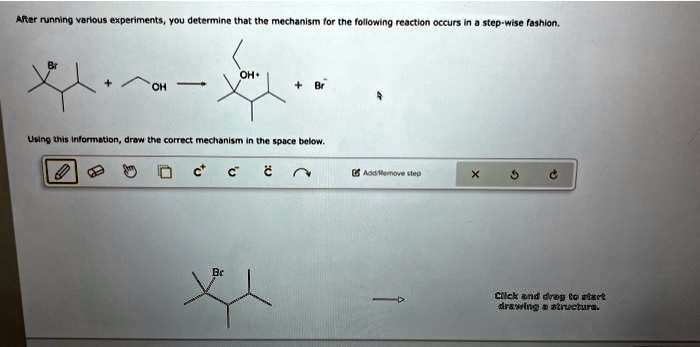 After running various experiments, you determine that the mechanism for the following reaction ...