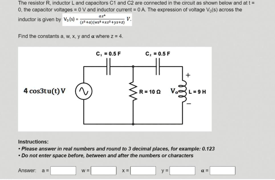 An Inductor L And Capacitor C Are Connected In The Circuit At Maria Wiseman Blog