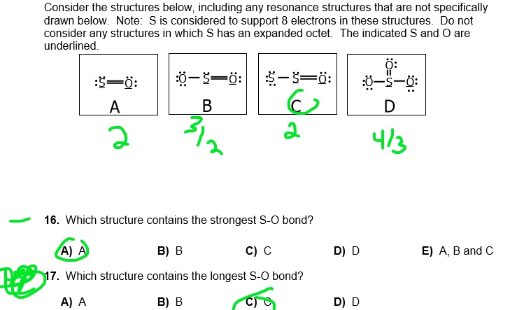consider the structures below including any resonance structures that ...