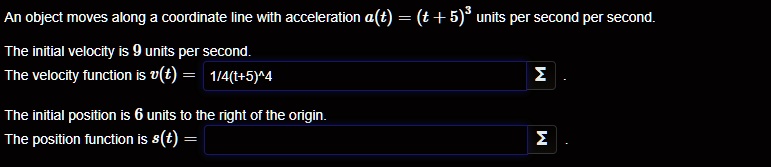 An Object Moves Along Coordinate Line With Acceleration A T T 5 8