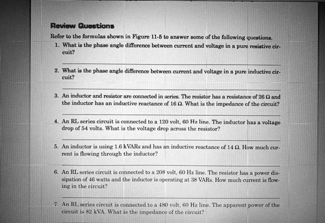 SOLVED: Review Questions Refer to the formulas shown in Figure 11-5 to ...