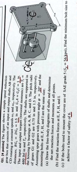 Solved Q1 4 Points The Figure Shows A Simple Speed Reduction The Input And Output Torques
