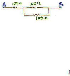 SOLVED: Two 100 ohm resistors are connected in parallel and one identical resistor in series ...