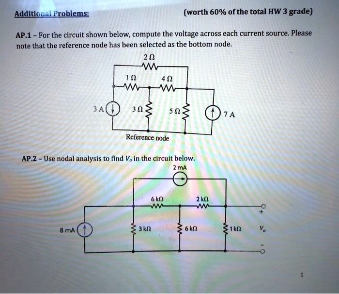 Additional Problems: (worth 60% of the total HW 3 grade) AP.1 - For the circuit shown below ...