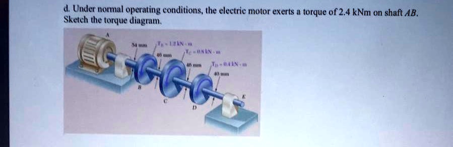 d. Under normal operating conditions, the electric motor exerts a ...